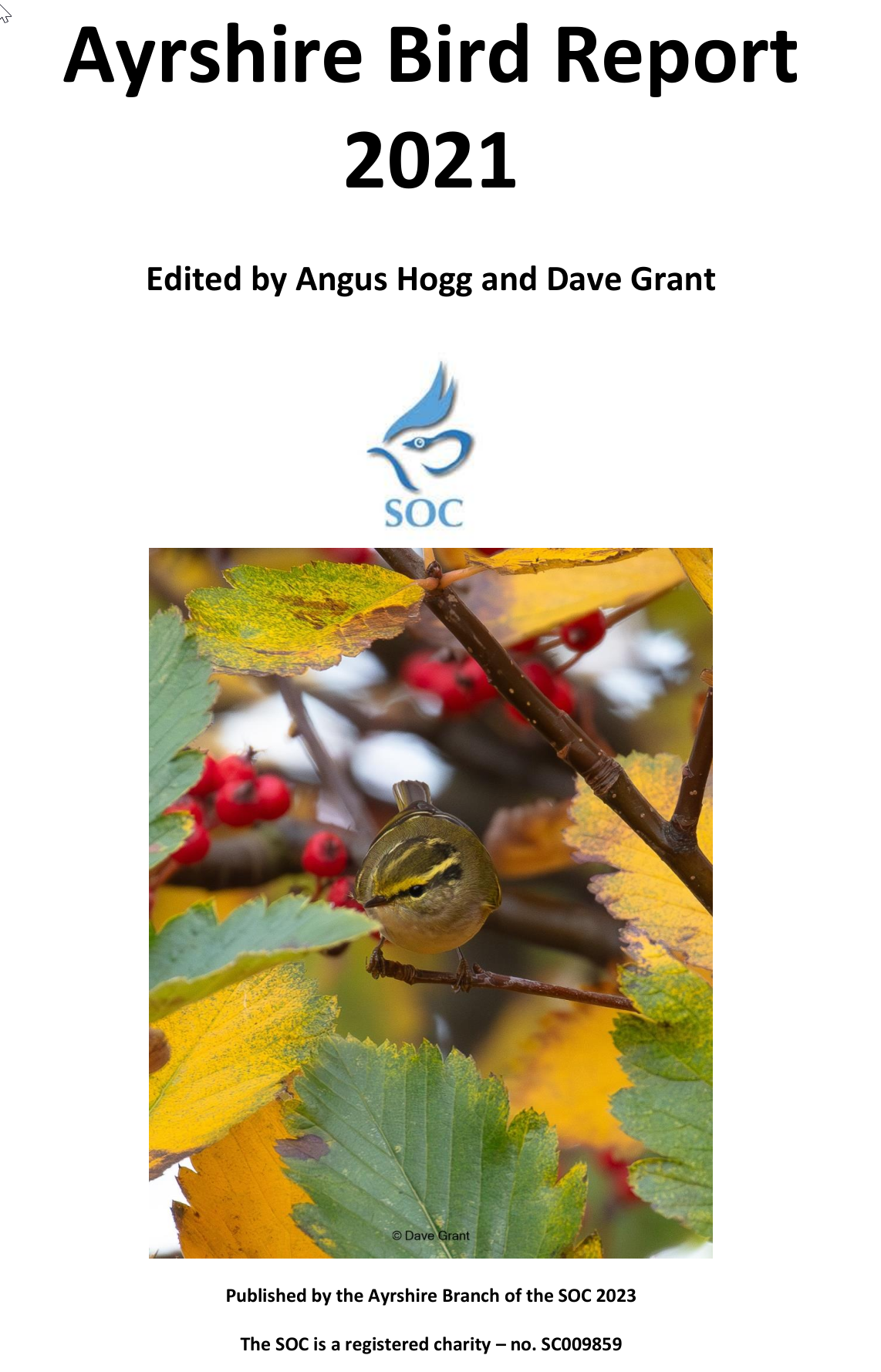 Ayrshire Bird Report 2021 | Ayrshire Birding